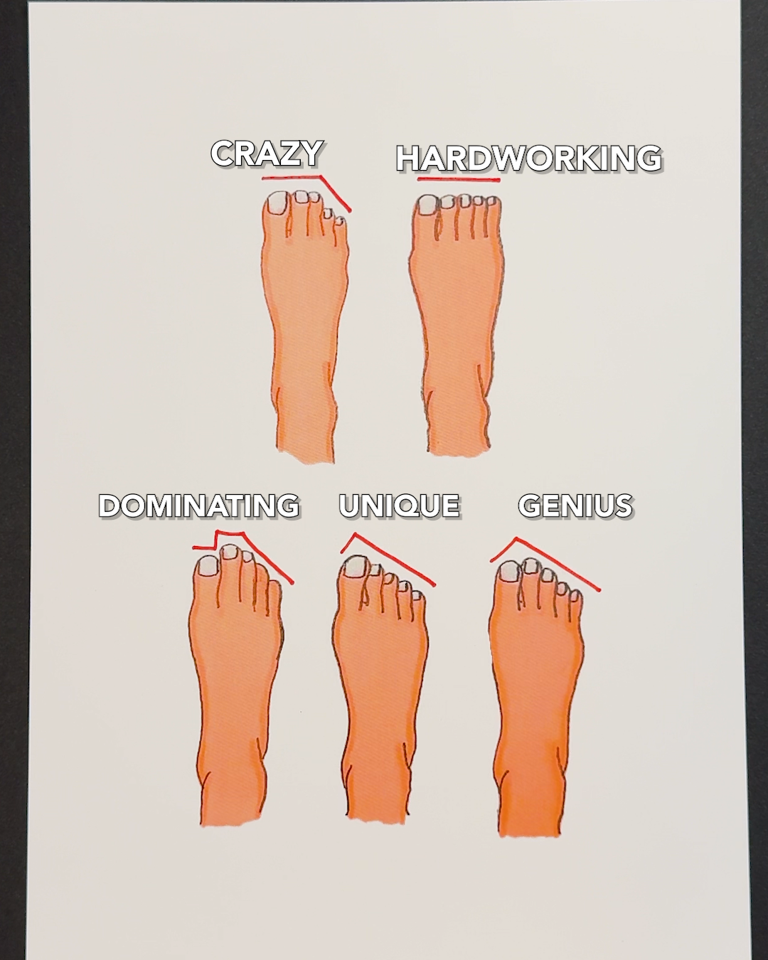 What your toes say about you 🔍