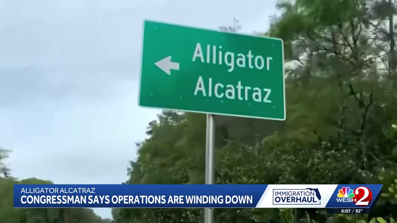 Florida lawmaker says 'Alligator Alcatraz' operations winding down
