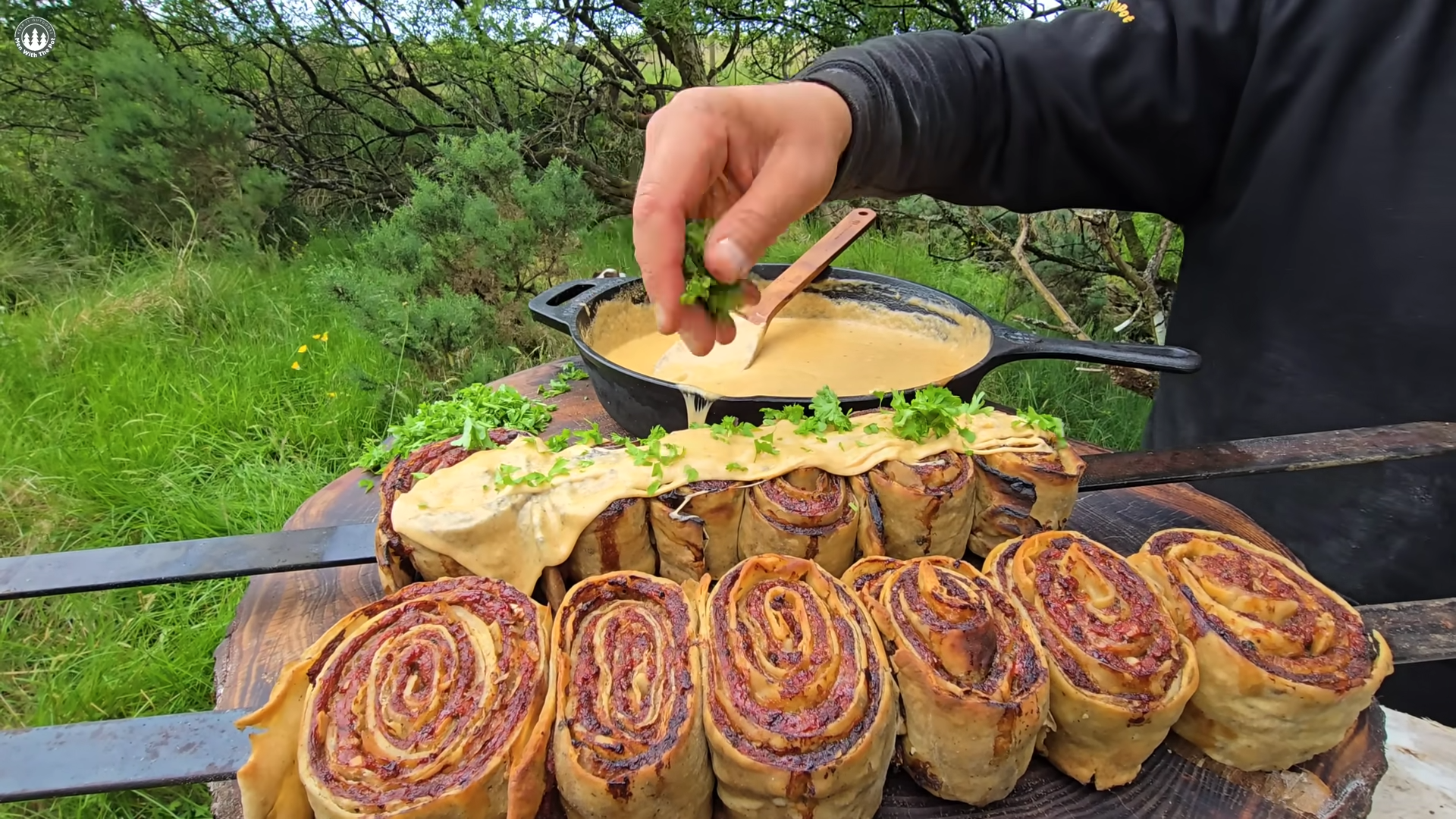 Watch what happened when the pinwheels started sizzling over the flames