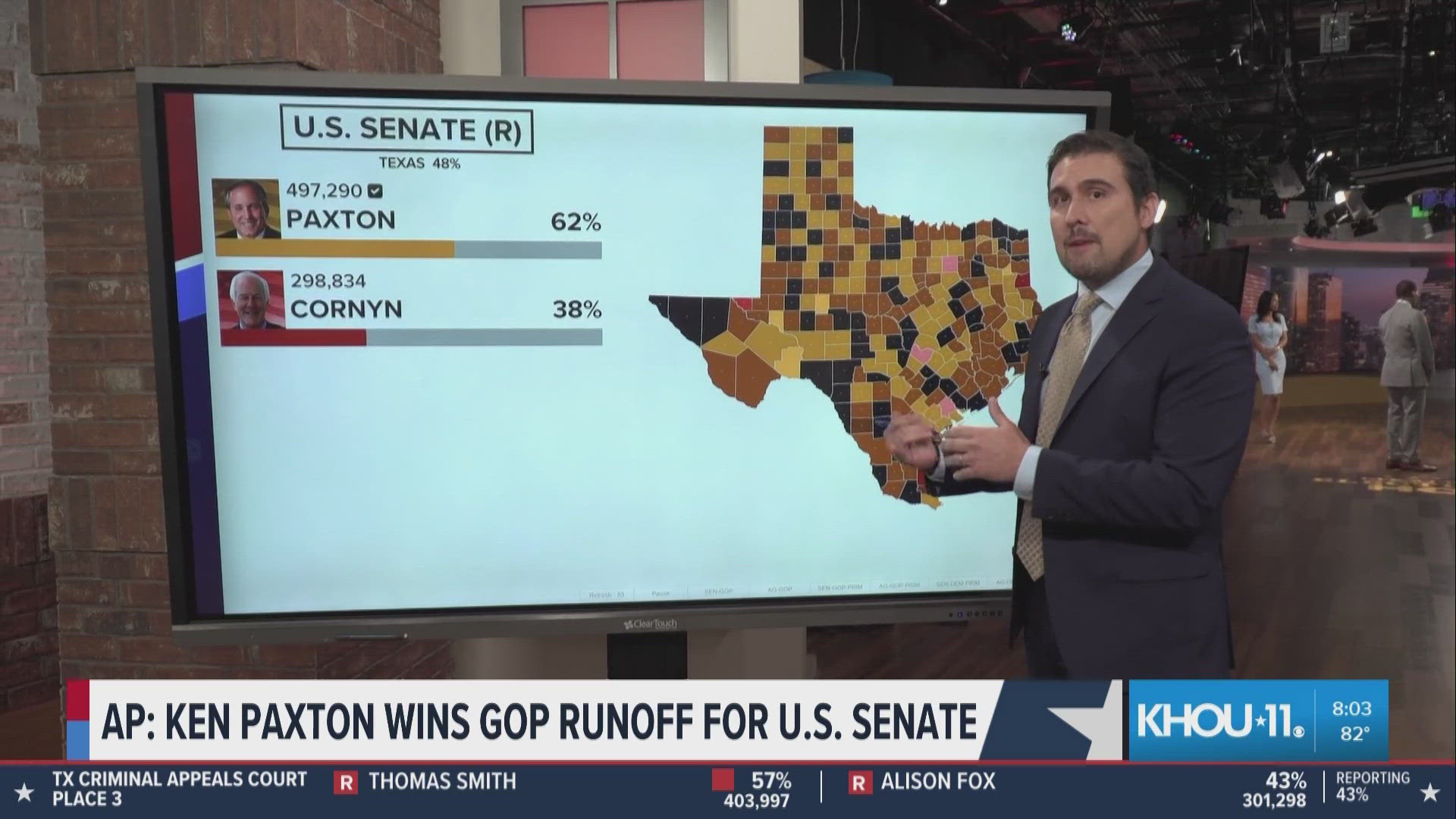 AP: Ken Paxton defeats John Cornyn in Texas GOP Senate runoff