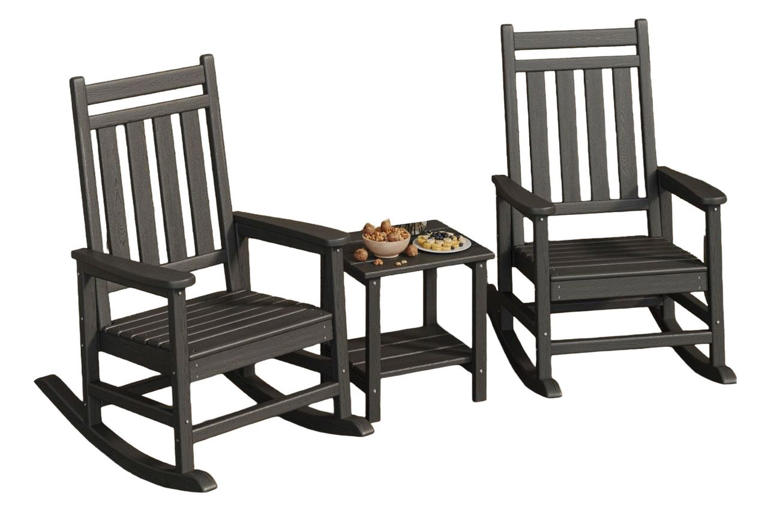 These outdoor rocking chairs were made for small porches, patios, and ...