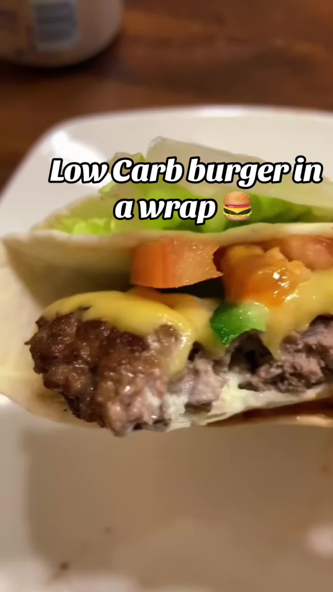 This low carb burger wrap makes lunch surprisingly simple