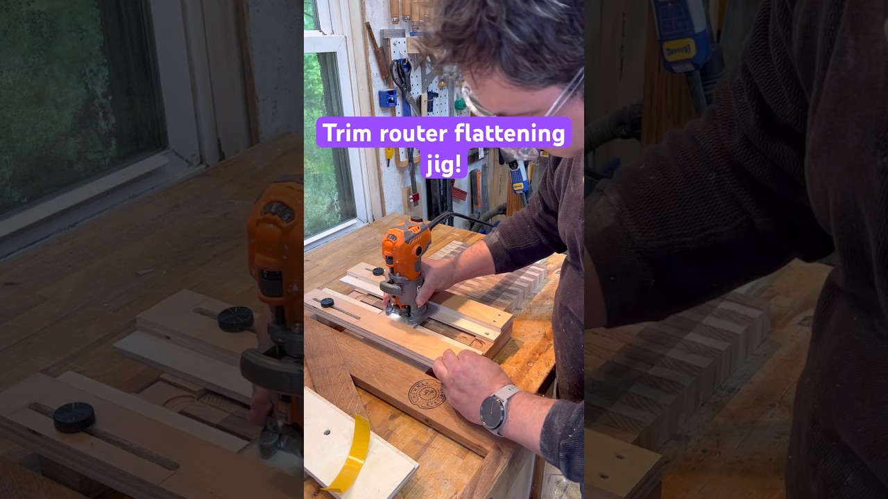 We CNC that and my trim router flattening jig #cuttingboard # ...