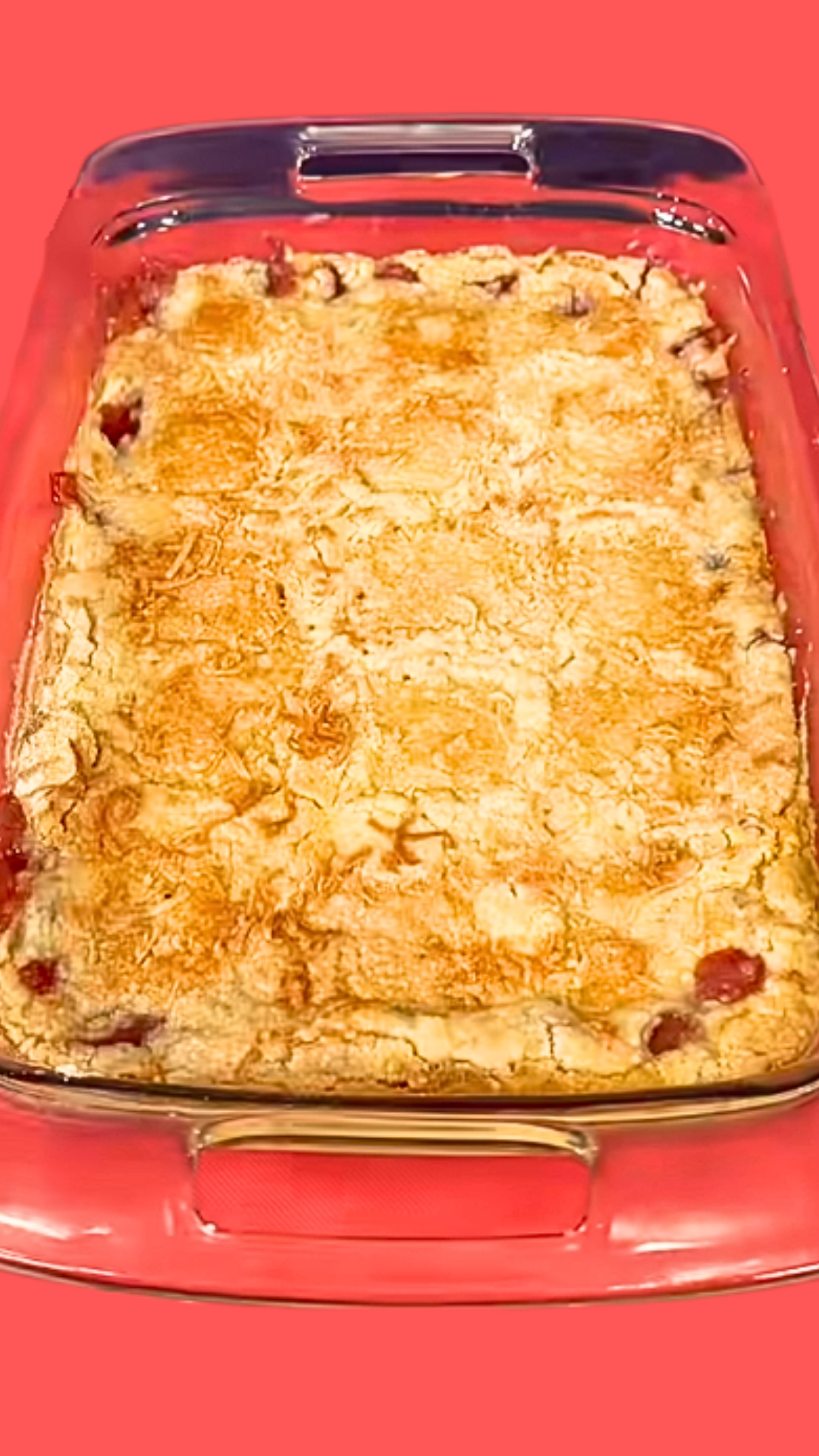 Cherry pineapple dump cake dessert recipe
