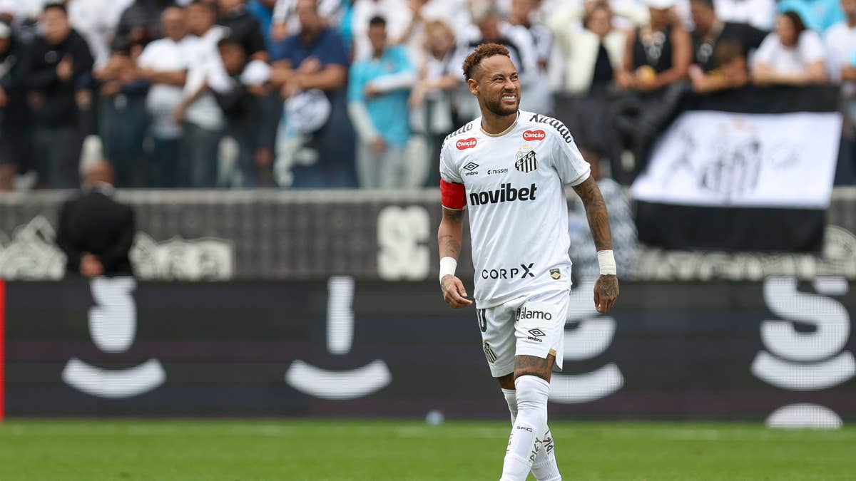 Why is Neymar not playing tonight for Santos vs Deportivo Cuenca?
