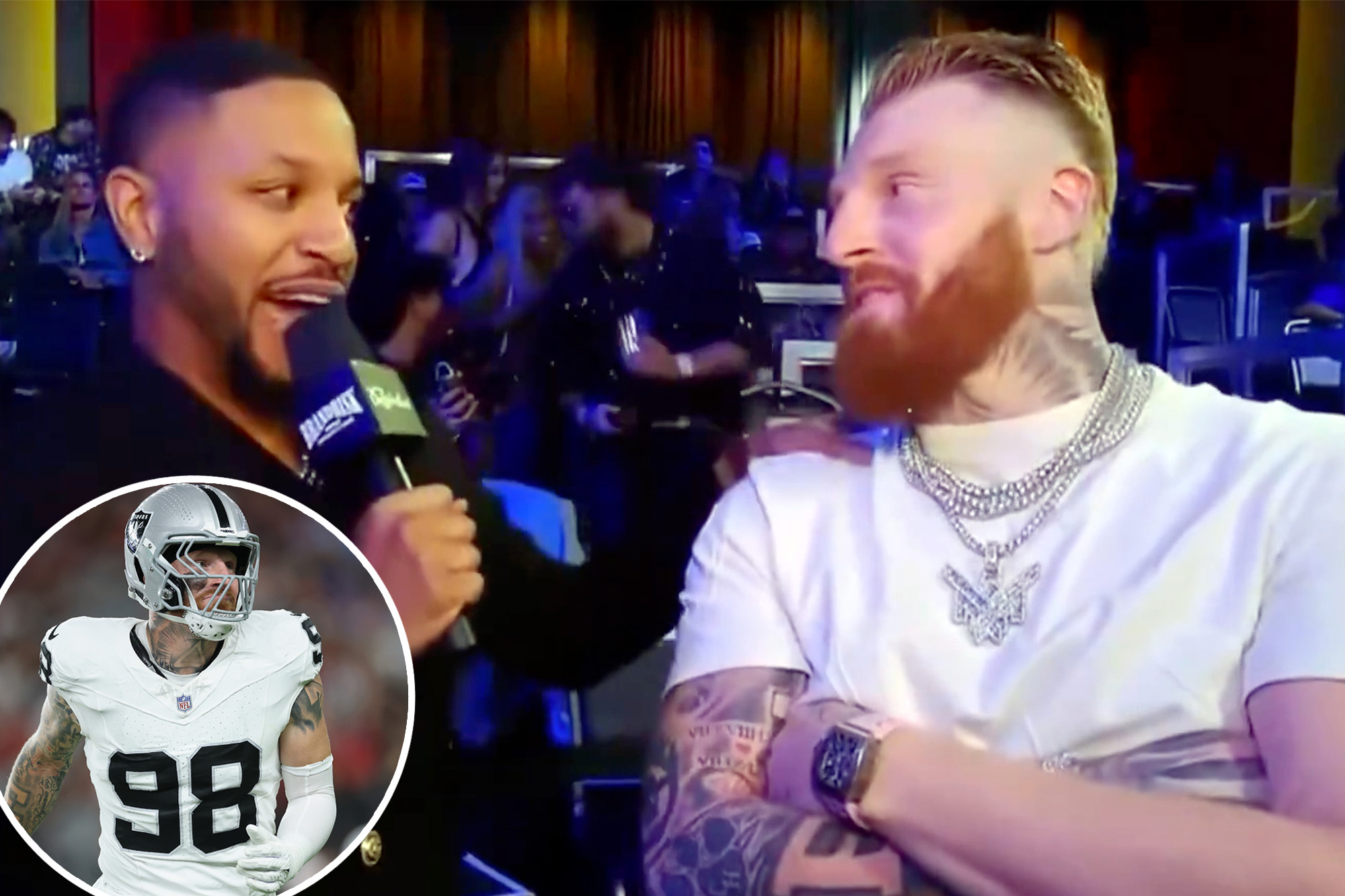 Maxx Crosby interview gets really weird at MMA event: 'Elephant in the ...