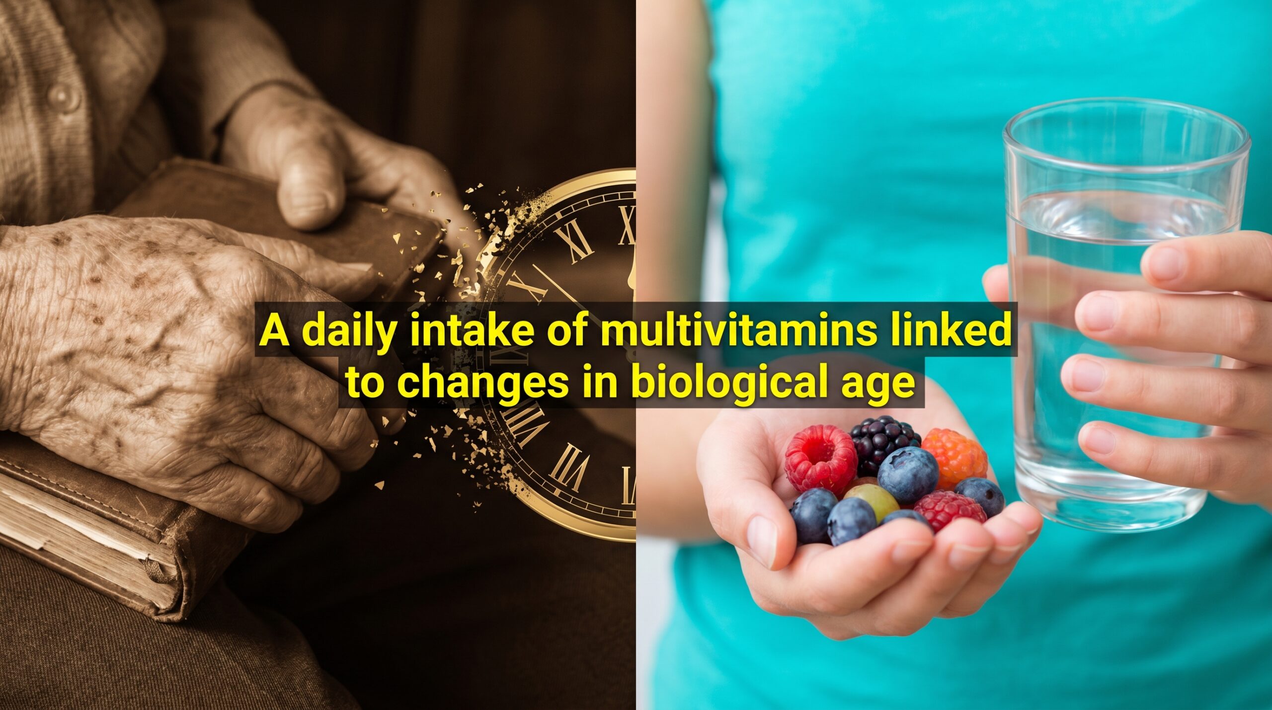 A daily intake of multivitamins linked to changes in biological age