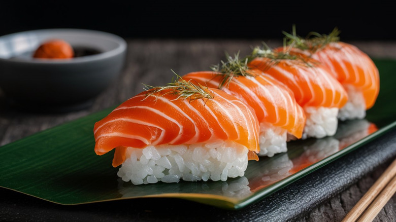 Sushi at home is 10x easier when you have an ice cube tray