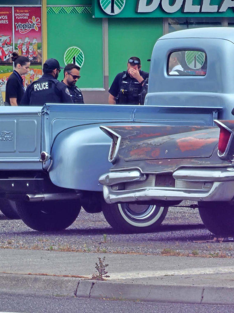 Person hit by a pickup inside Richland auto repair shop