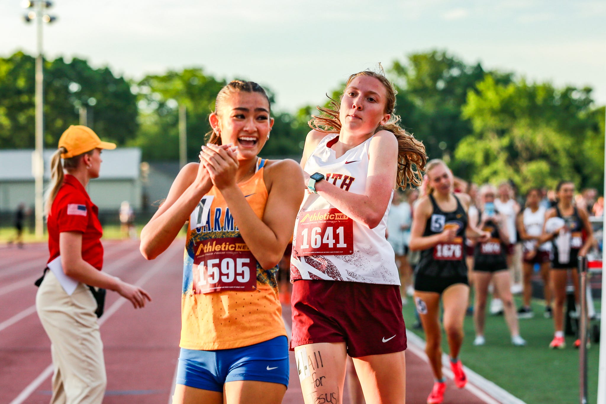 Sister trio makes Faith Christian track history at regional