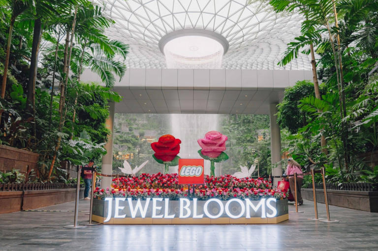 Singapore’s Jewel Changi just turned into a giant Lego flower garden ...
