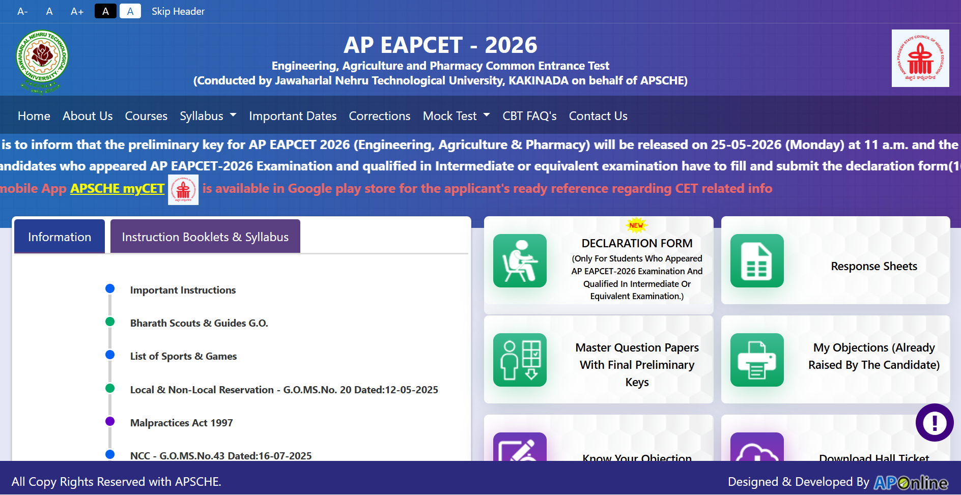 AP EAMCET answer key challenge window closing today: Check direct link ...