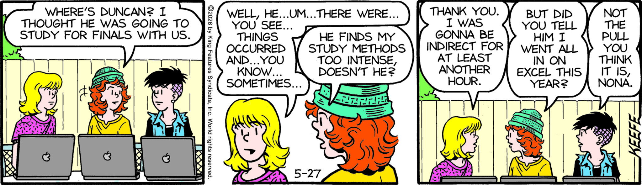 Sally Forth by Francesco Marciuliano; drawn by Jim Keefe