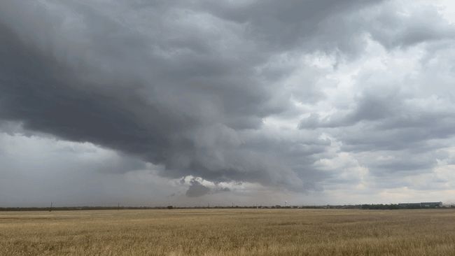 Dark storm clouds hang over Central Texas