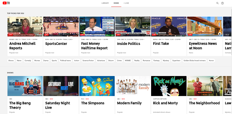 YouTube TV