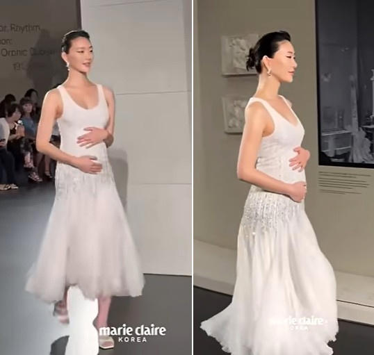 Model Choi So-ra debuts baby bump on Chanel runway
