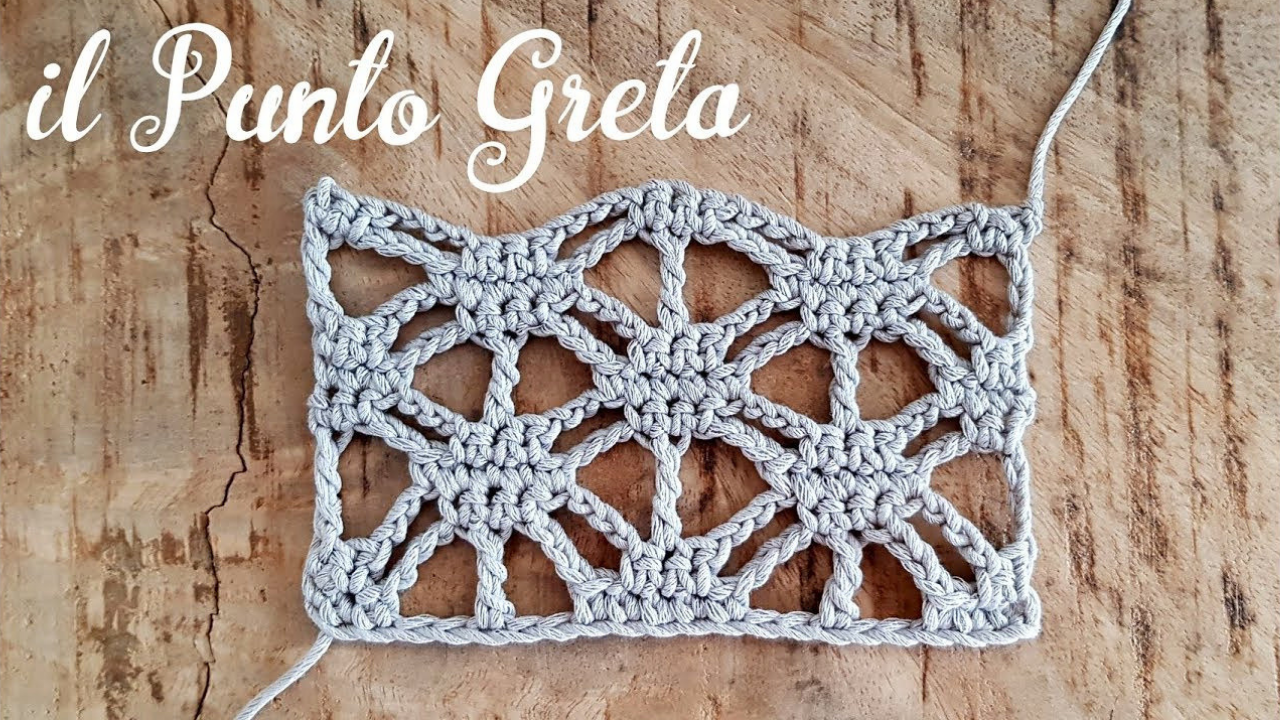 Punto Greta uncinetto facile tutorial passo