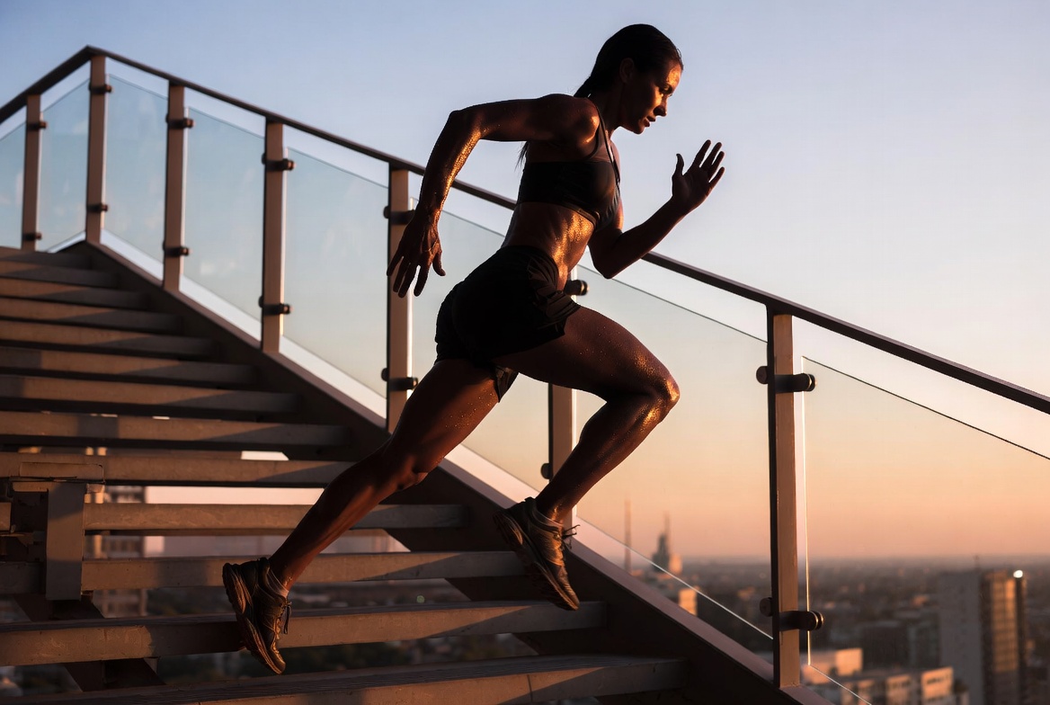 Allenamento con scaletta per bruciare calorie