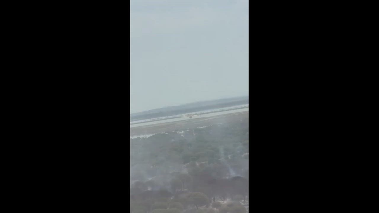 Spanien: Wasserflugzeuge der spanischen Luftwaffe bekämpfen Waldbrand ...