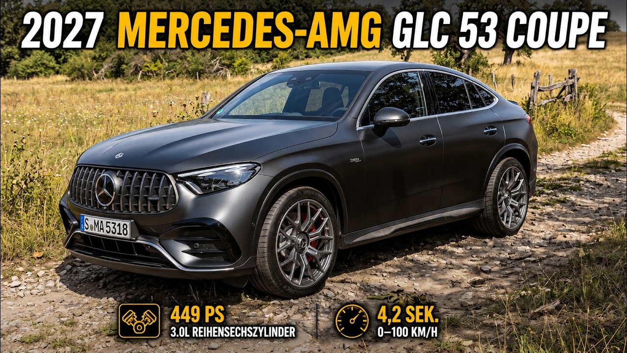 2027 Mercedes-AMG GLC 53 coupe in graphite grey magno mit 449 PS