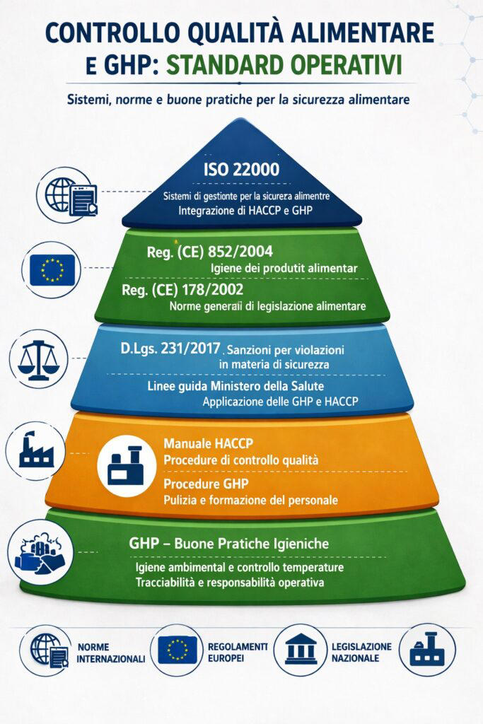 Controllo qualità alimentare e GHP: standard operativi