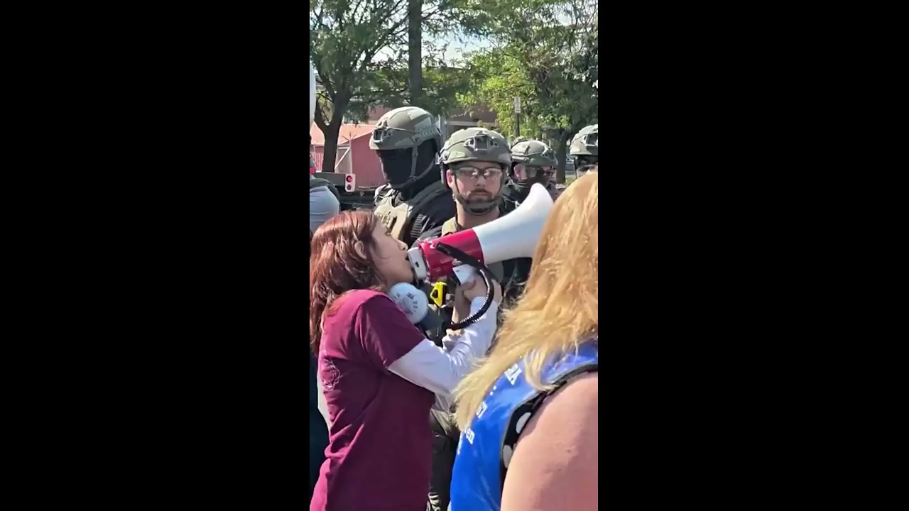 Protest erupts outside ICE detention center