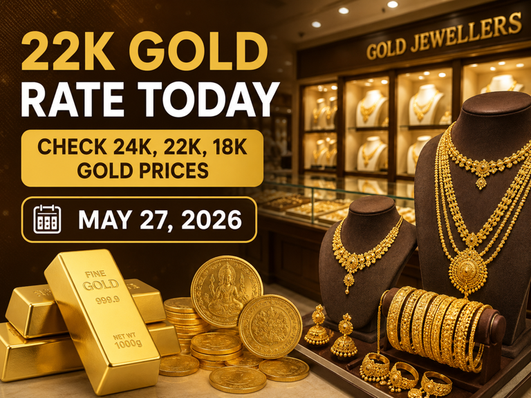 22k gold rate today: Check 24k, 22k, 18k gold prices (May 27, 2026) at ...