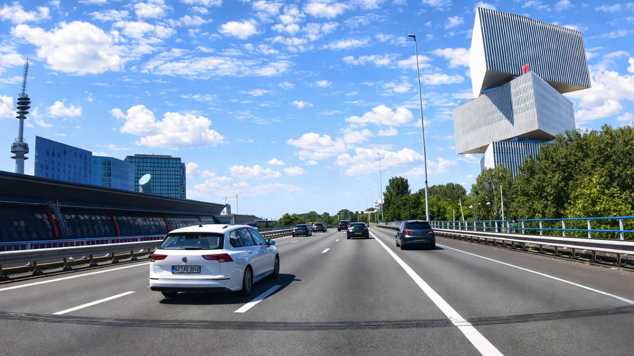 A smooth drive around Amsterdam’s modern ring road (4K)