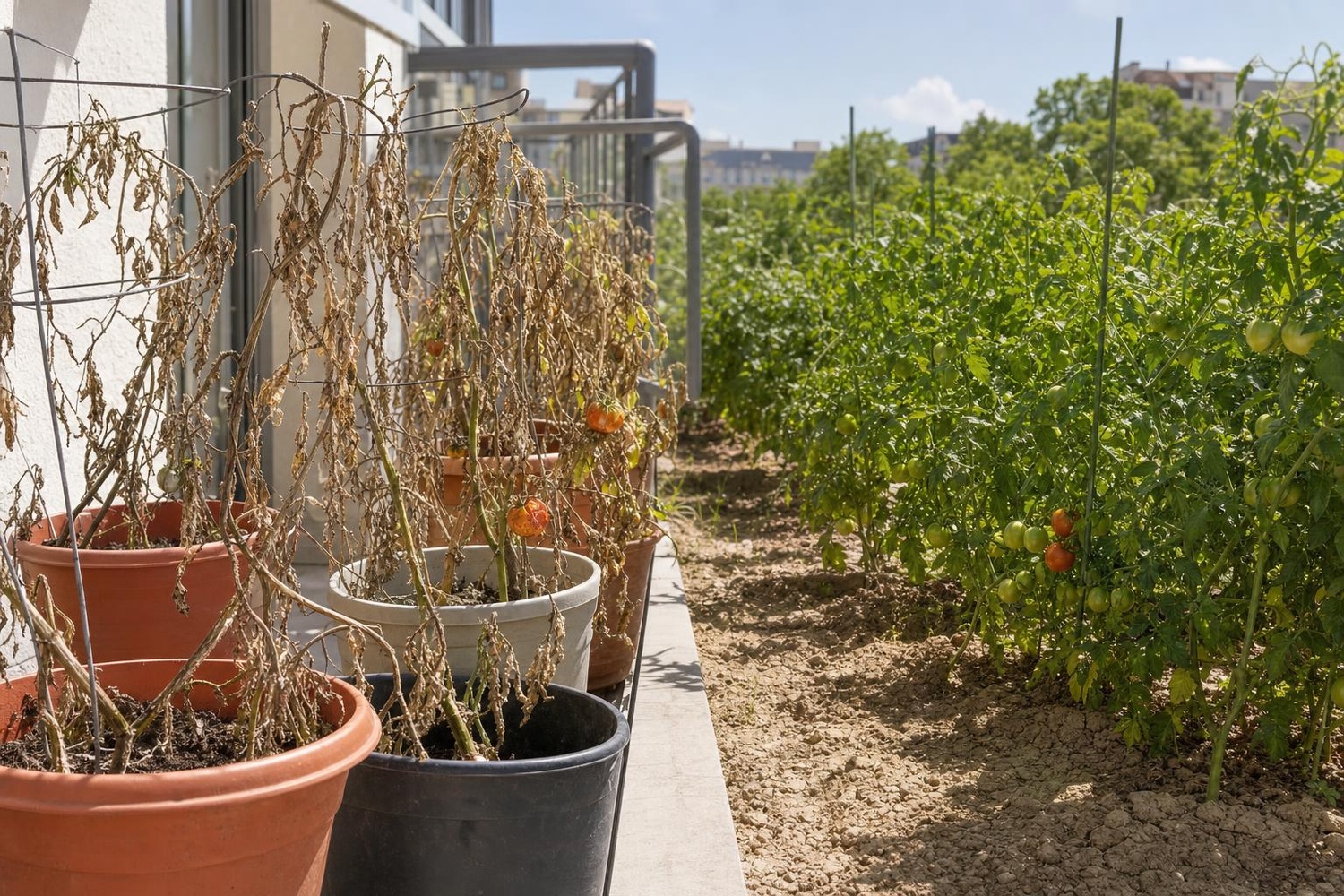 Tomates en pot et canicule : voici le geste précis à adopter avant 8h ...
