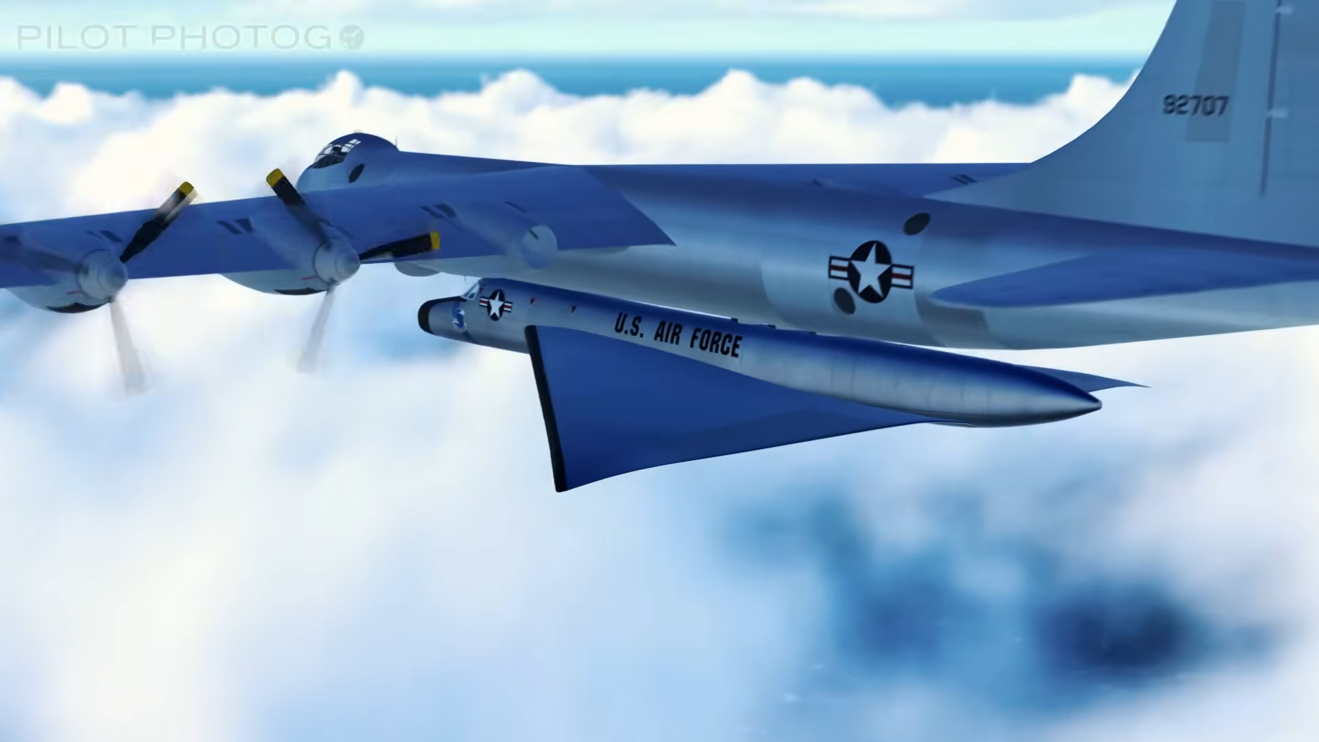 Watch the giant bomber with 6 propellers and 4 jet engines - pure ...