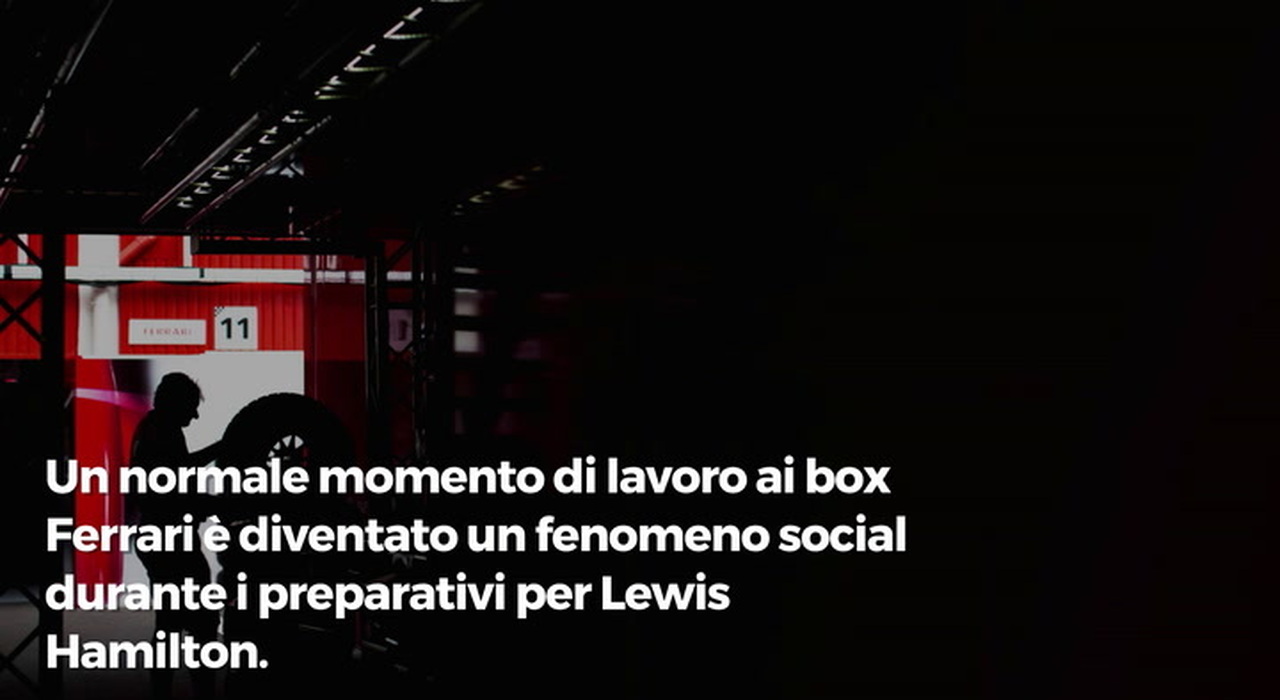 Ferrari, il meccanico che “abbraccia” la gomma di Hamilton diventa virale