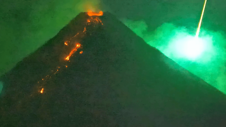 Mysterious light seen rising through night sky after green fireball ...
