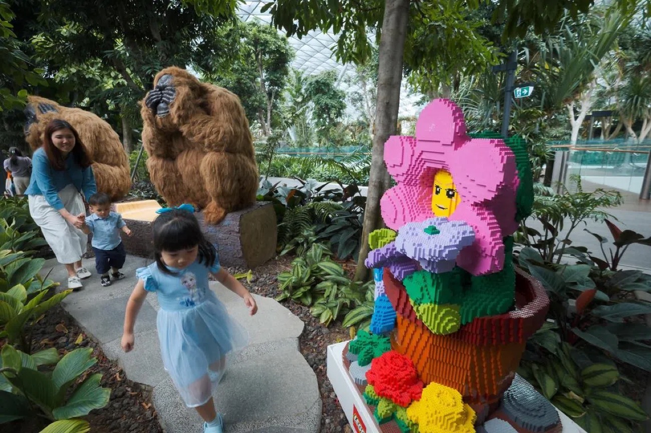 Jewel Changi Airport blooms with 800,000 Lego bricks