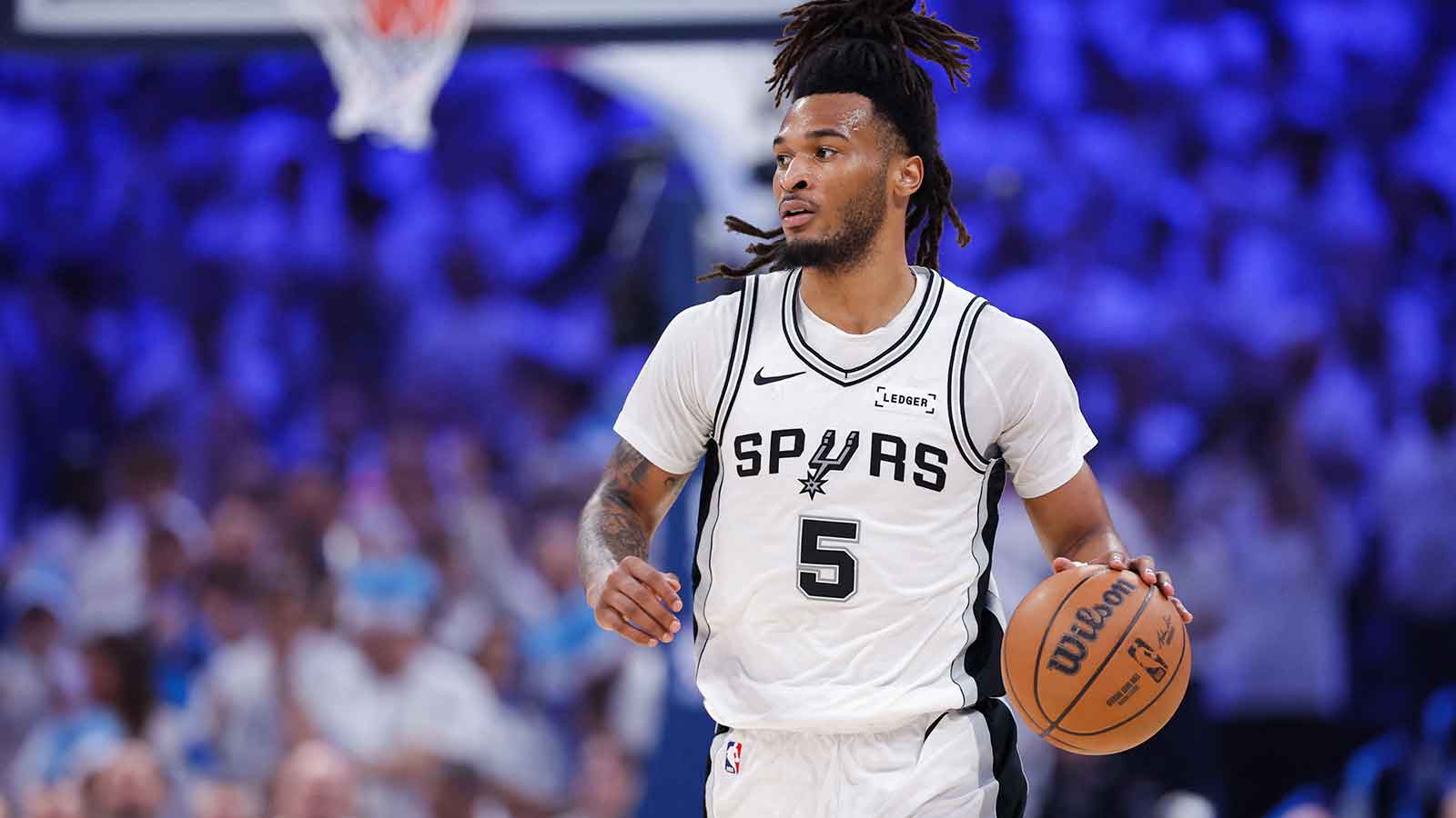 Stephon Castle gets real on flopping, selling calls in NBA Finals vs ...