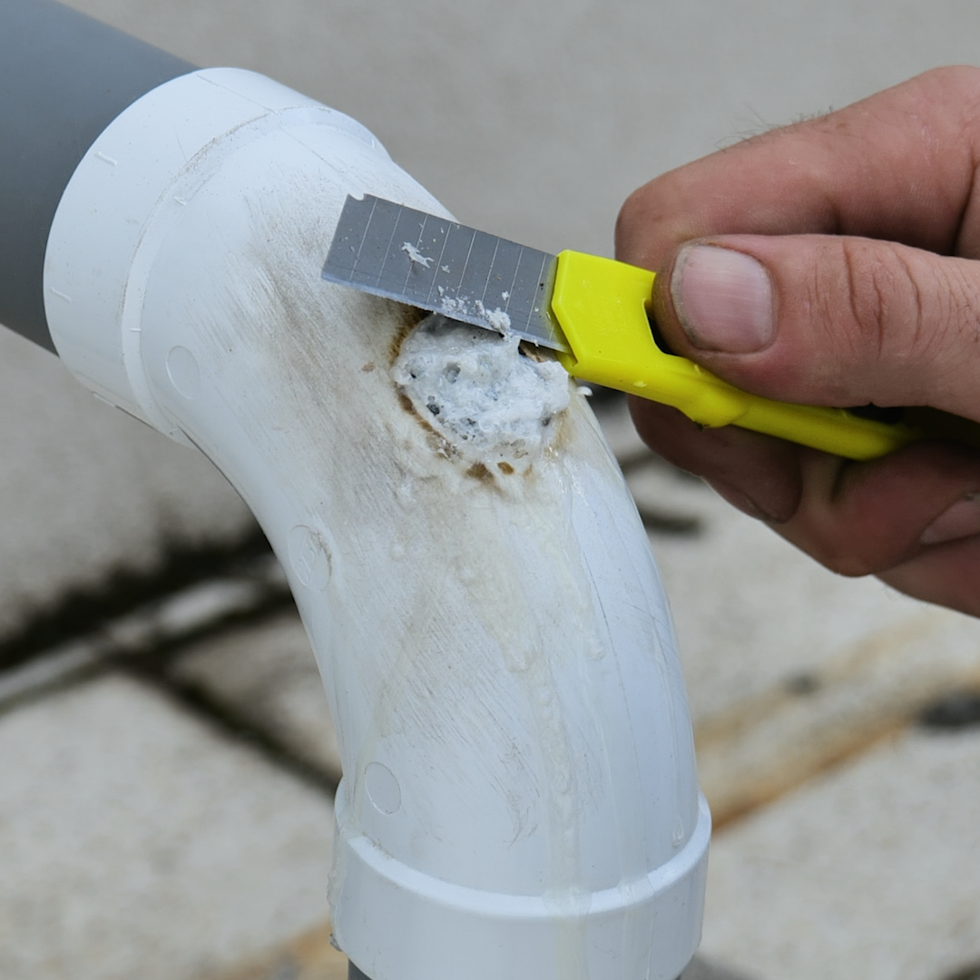 Using super glue on styrofoam for pipe repairs! 🛠️👌