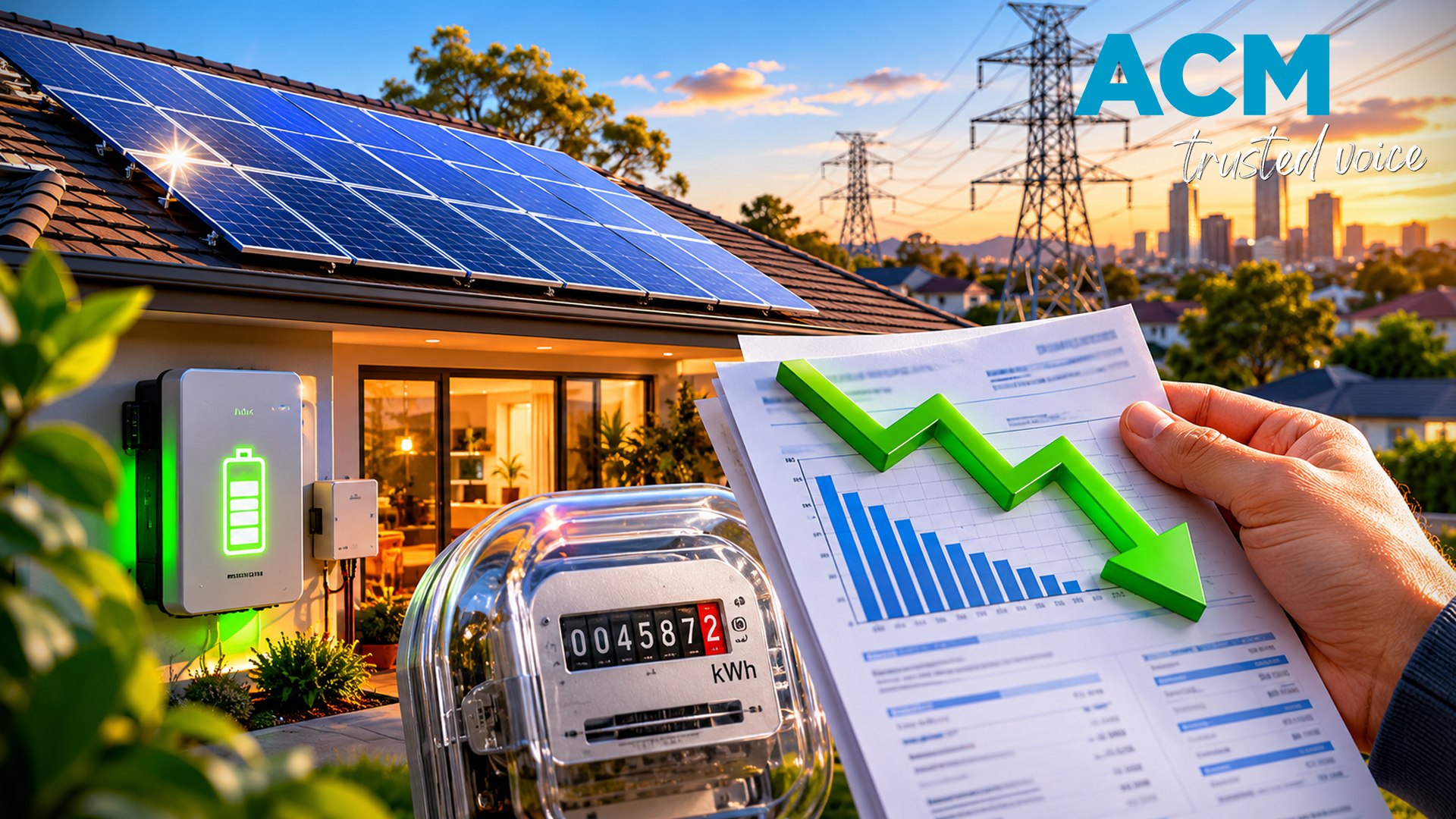 Power bills set to fall 10% thanks to Aussie solar and battery boom