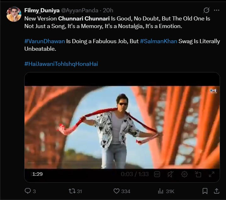 Every masterpiece has cheap copy: Internet roasts Varun's Chunnari ...