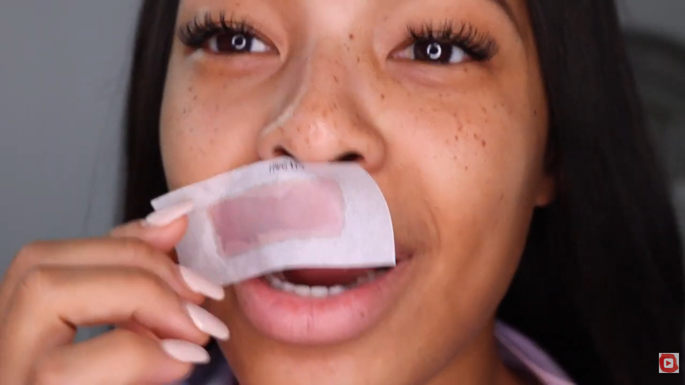 Waxing my mustache 😳 quick, slightly painful, but worth it for the glow ...