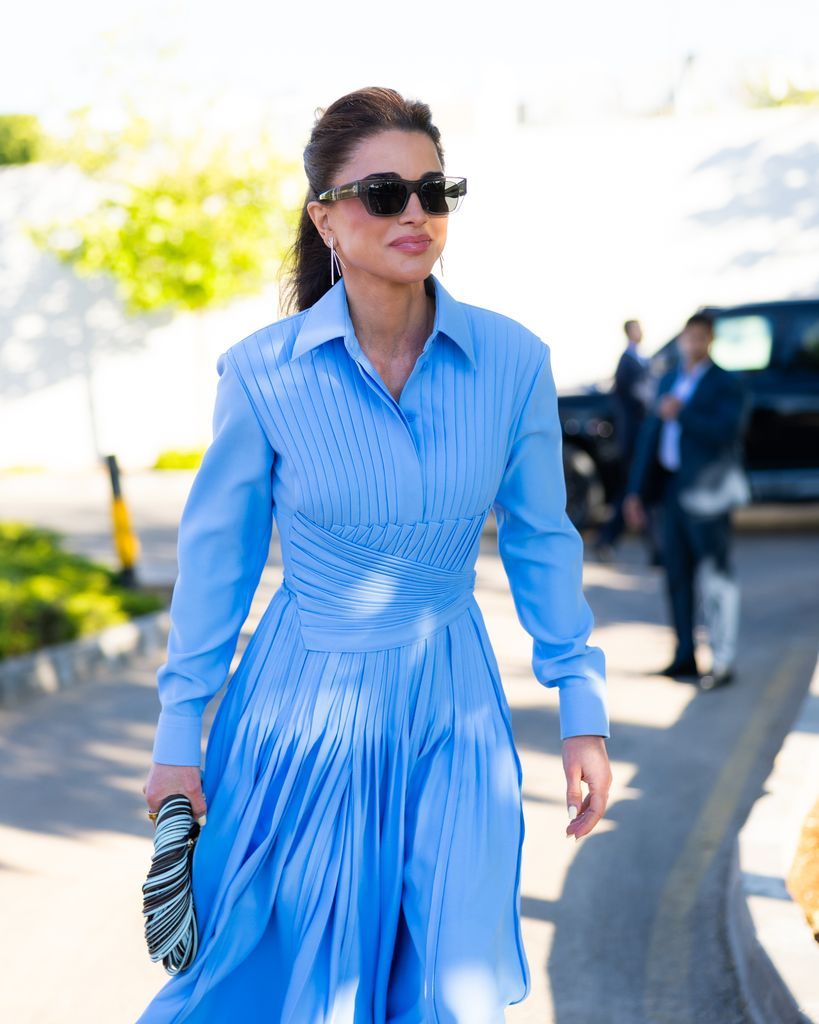 Queen Rania revives her signature blue style with vintage Dior heels