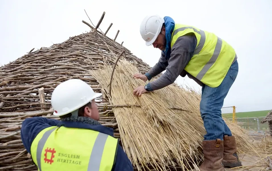 Neolithic hall replica completed at Stonehenge using ancient methods