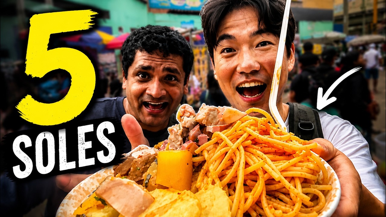 Probando la comida callejera más barata de Lima