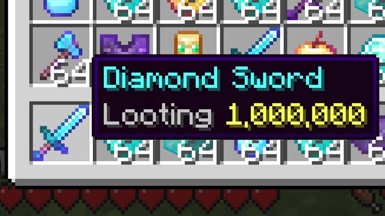 I secretly used looting 1,000,000 in Minecraft UHC