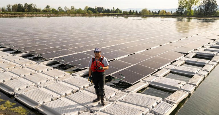 Oregon's floating solar lightens utility bills for residents