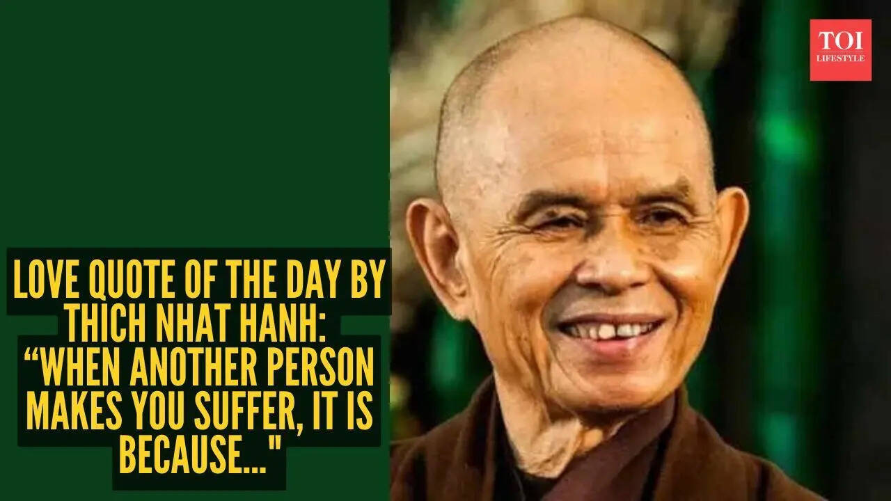 Love quote of the day by Thich Nhat Hanh: "When another person makes ...