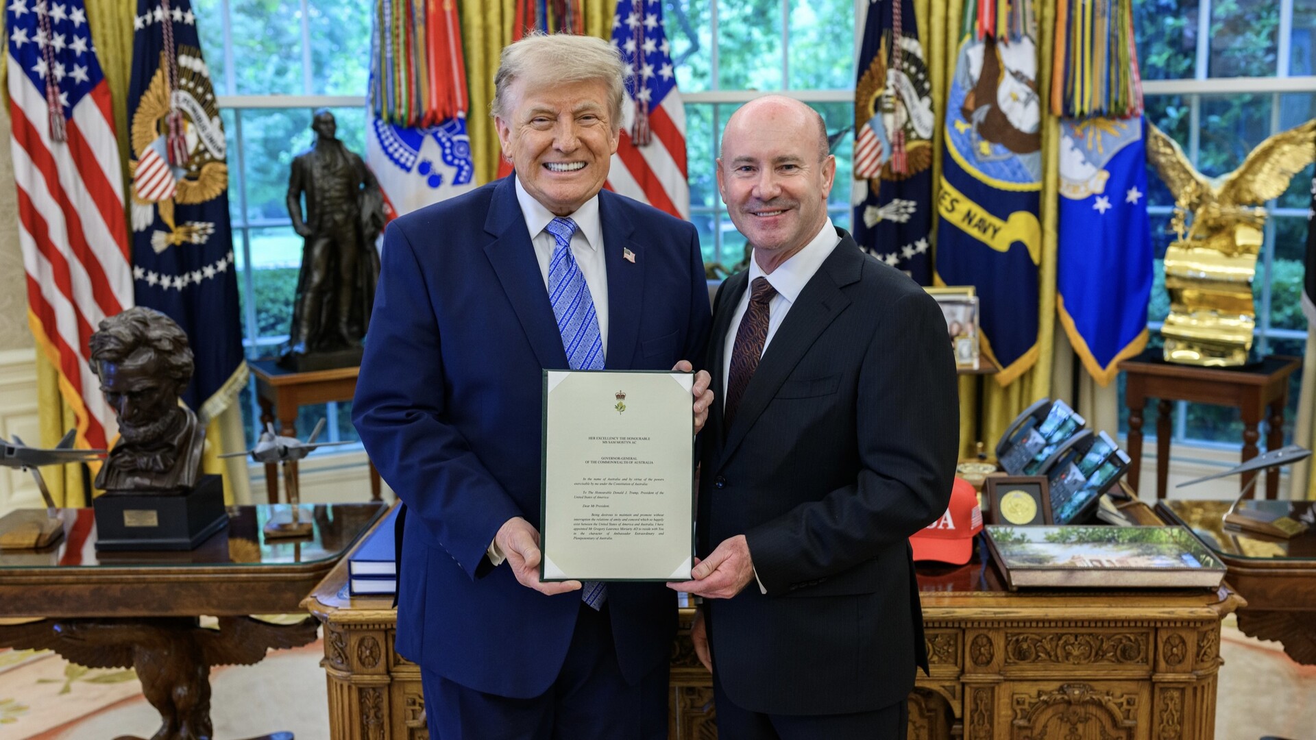 Australia’s new US ambassador meets Donald Trump at the White House