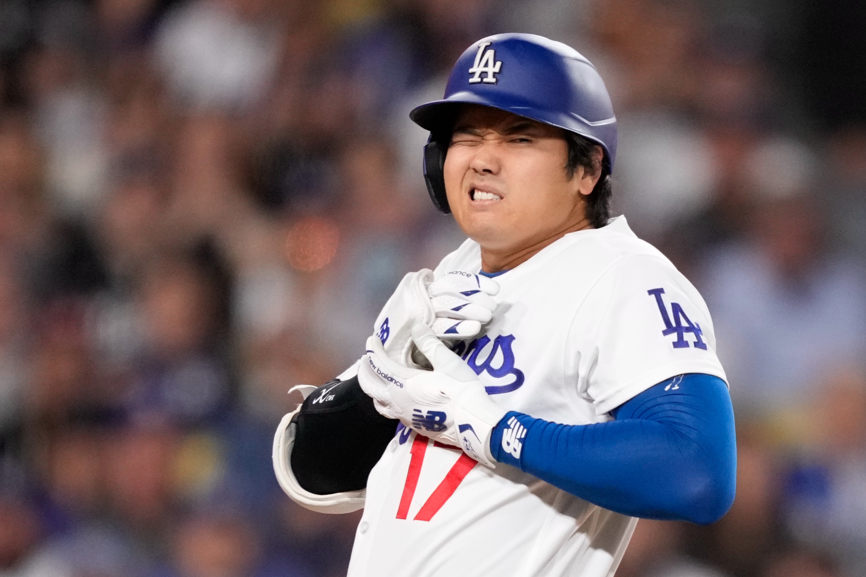 Dodgers' Shohei Ohtani still set to start after getting hit on hand by ...