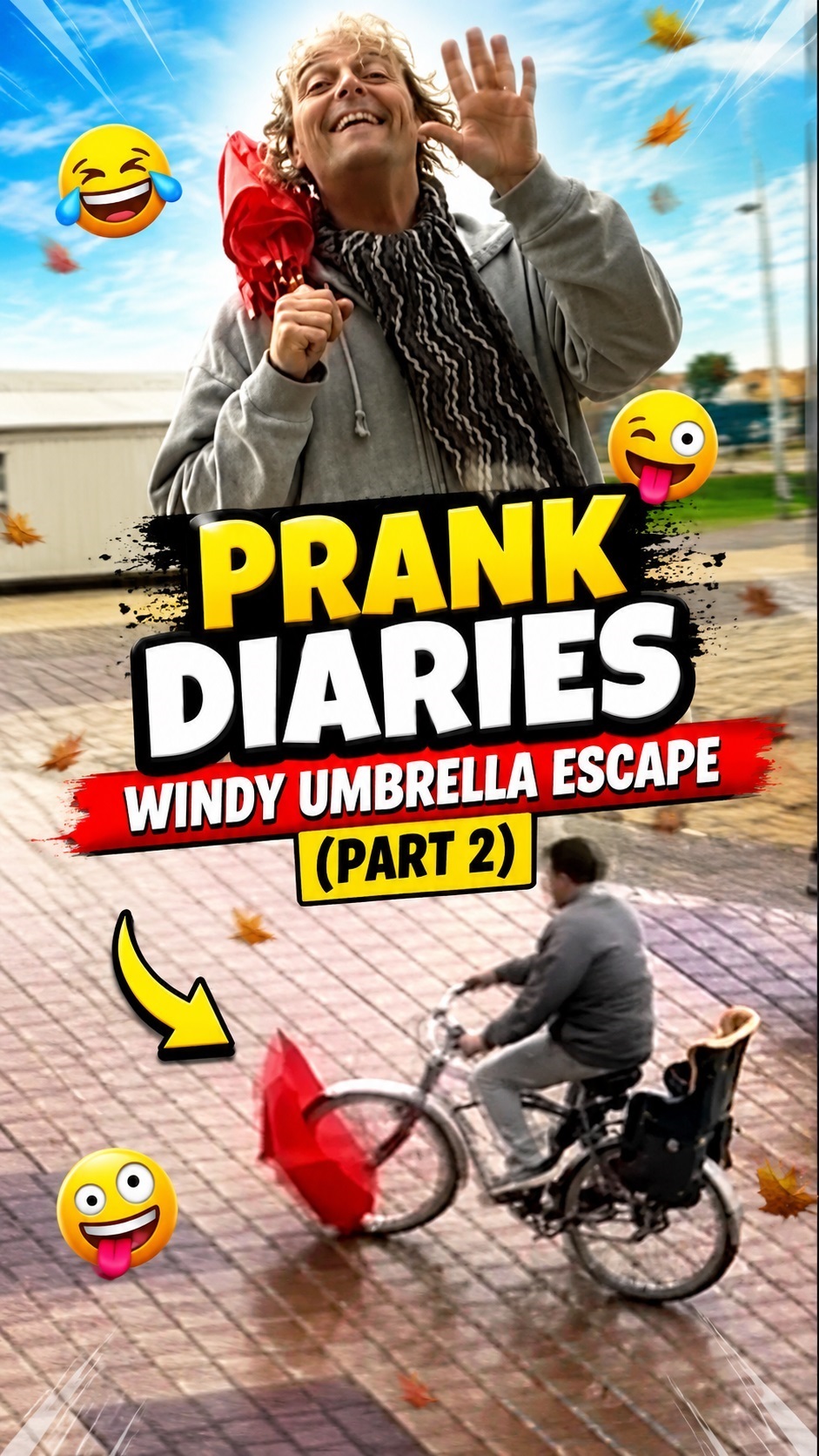 Prank diaries - Windy umbrella escape (part 2)