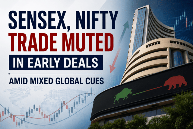 Sensex, Nifty trade muted in early deals amid mixed global cues