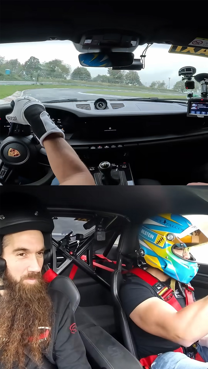 My Porsche almost crashed on wet Nürburgring track