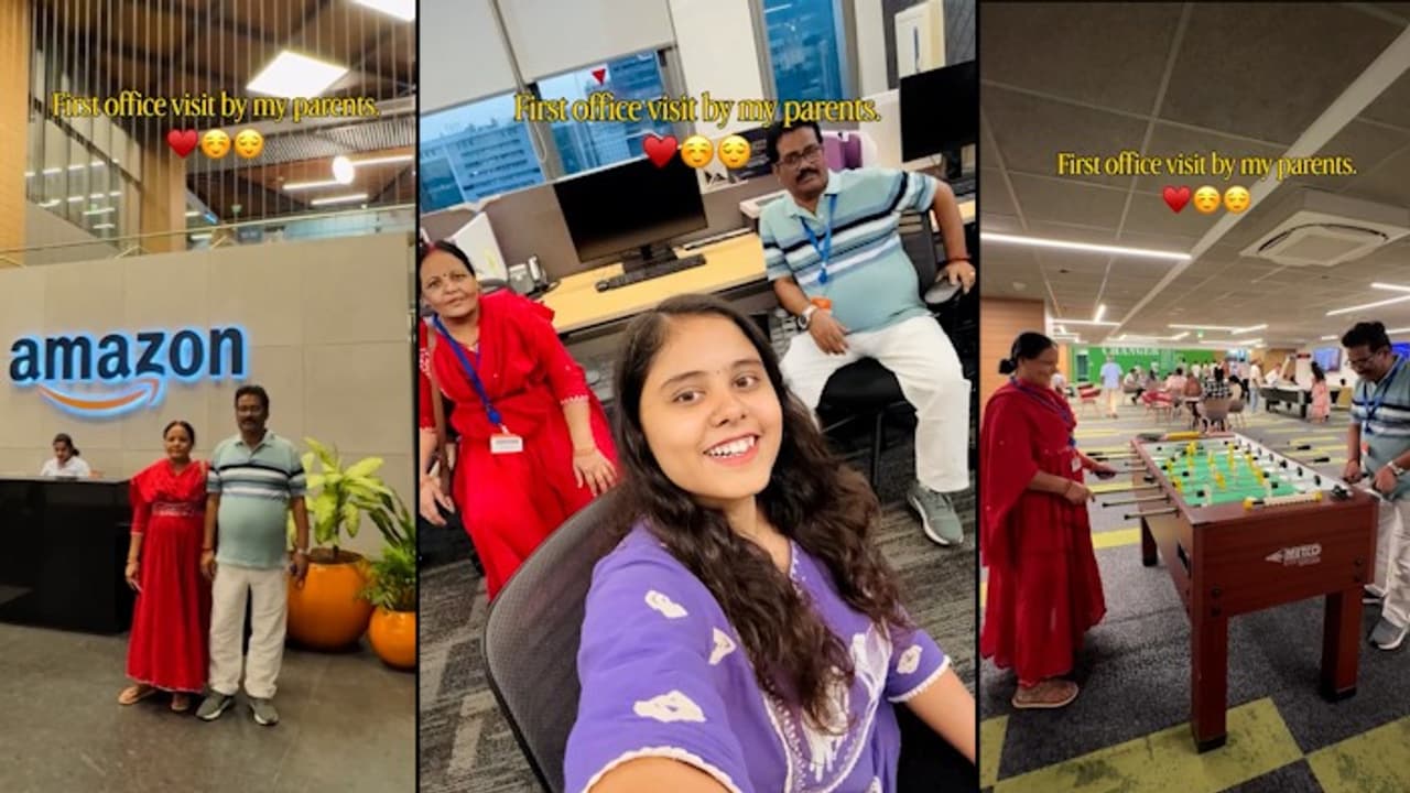 Viral video | Proud parent moment! Woman takes parents to Amazon office ...